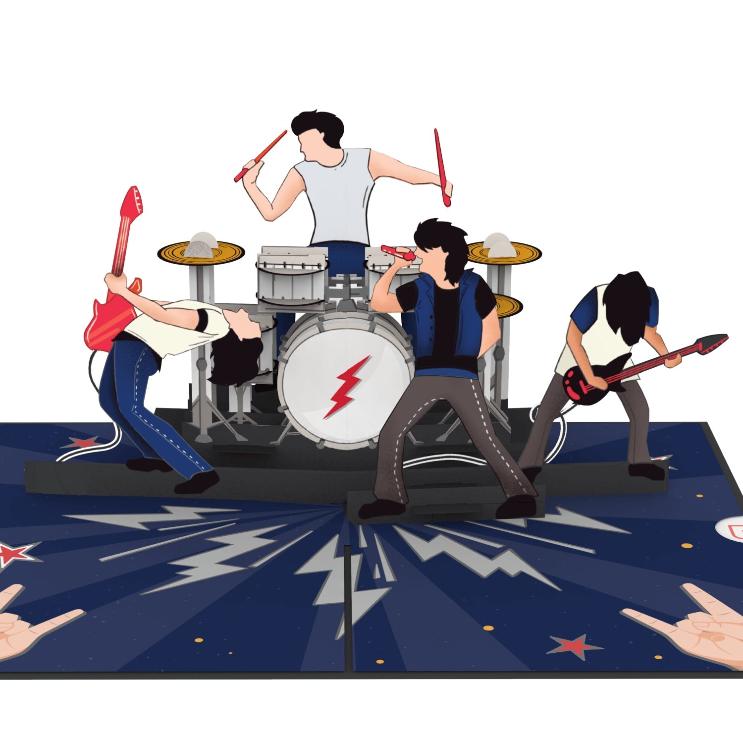 Rock & Roll Pop-Up Card | papercrush